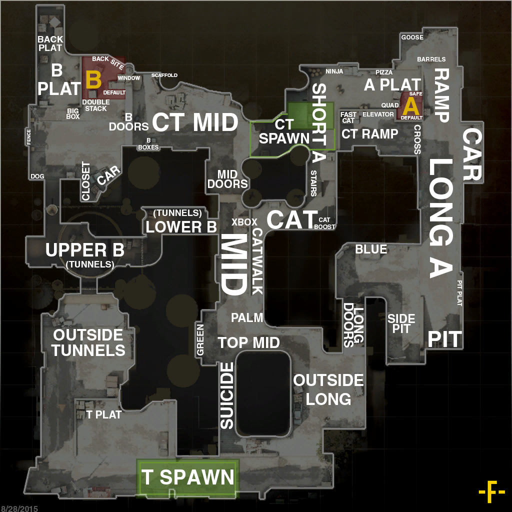 All Callouts For CS GO Maps In Current Mappool Nullachtfuffzehn Gaming